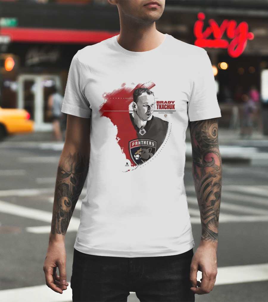Florida Panthers Brady Tkachuk Portrait State Of Florida T-Shirt
