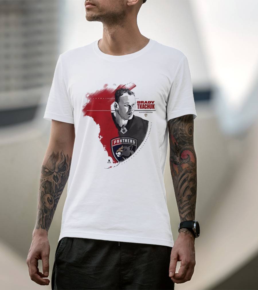 Florida Panthers Brady Tkachuk Portrait State Of Florida T-Shirt