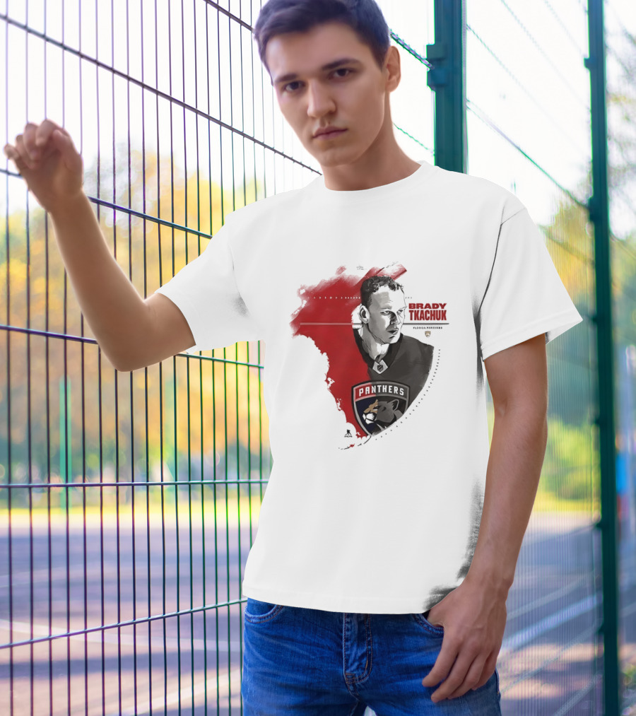 Florida Panthers Brady Tkachuk Portrait State Of Florida T-Shirt
