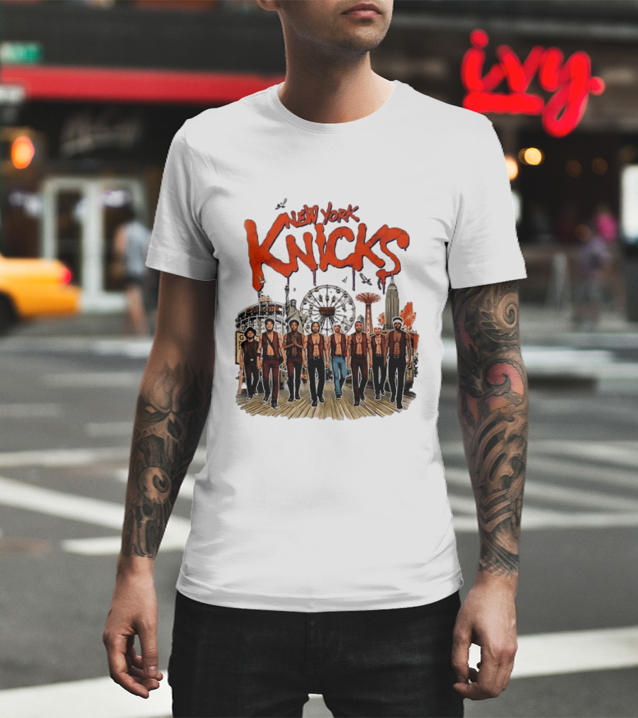 New York Knicks The Warriors Coney Island Gang Ferris Wheel Empire State Building T-Shirt