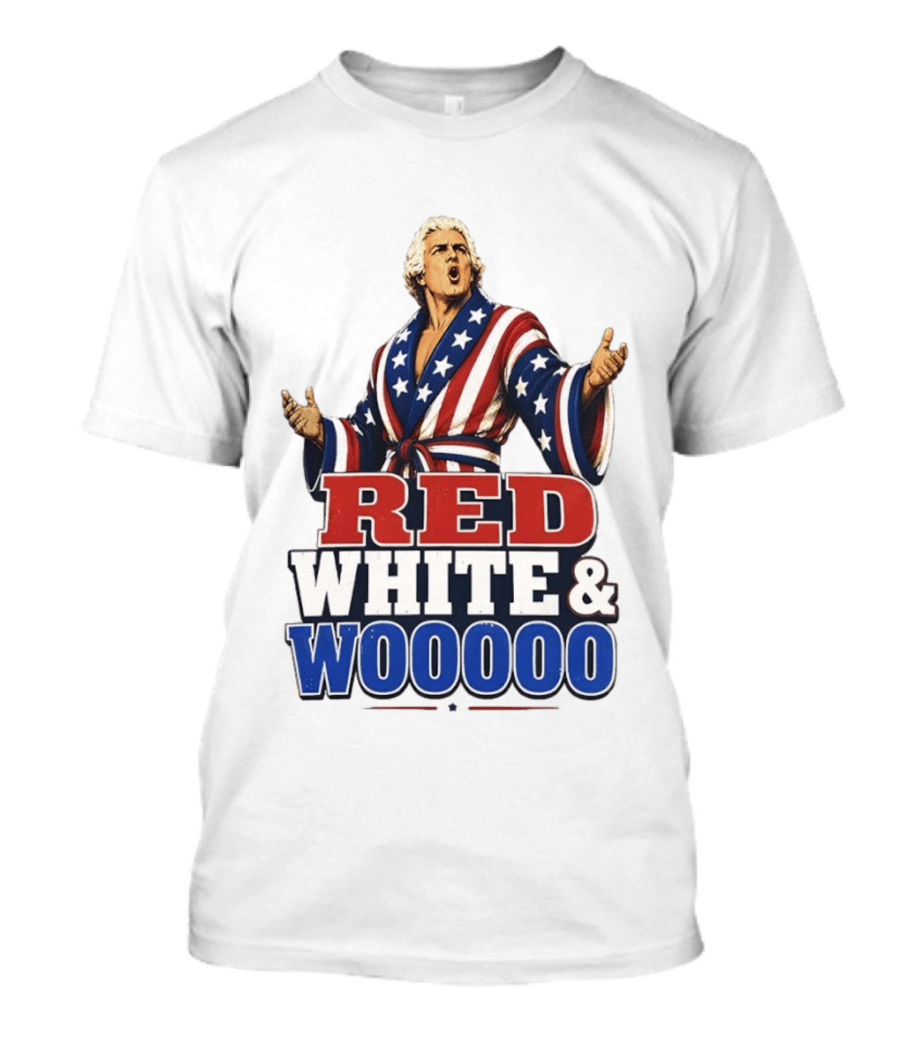 Ric Flair Red White And Woooo USA Wrestling Legend 4th Of July Celebration T-Shirt