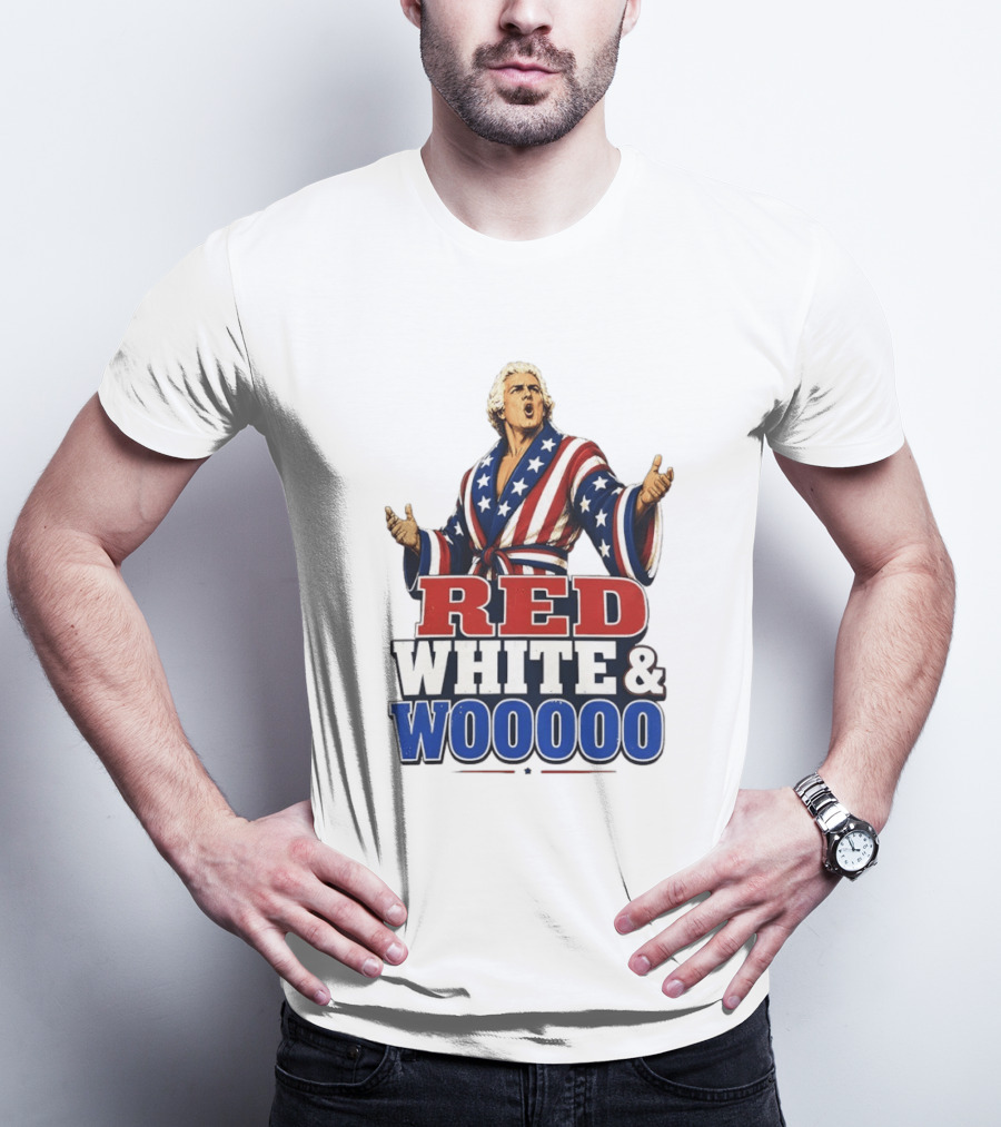 Ric Flair Red White And Woooo USA Wrestling Legend 4th Of July Celebration T-Shirt