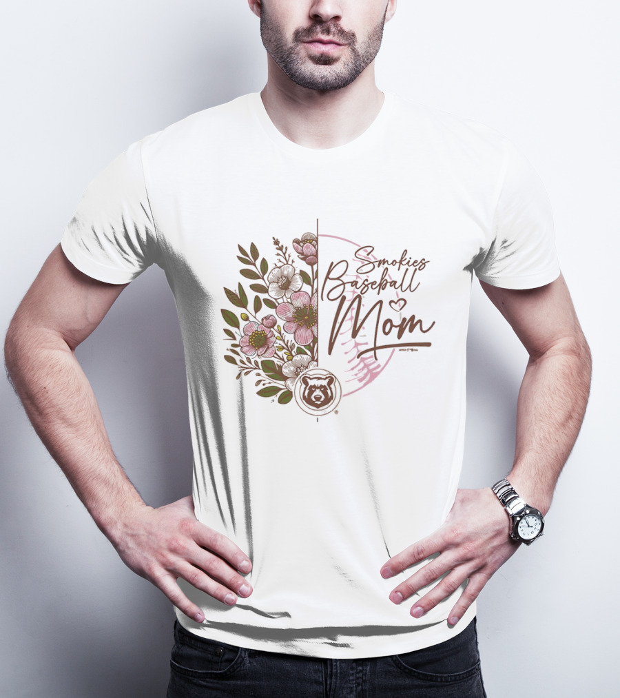 Tennessee Smokies Baseball Mom Floral Minor League Baseball T-Shirt
