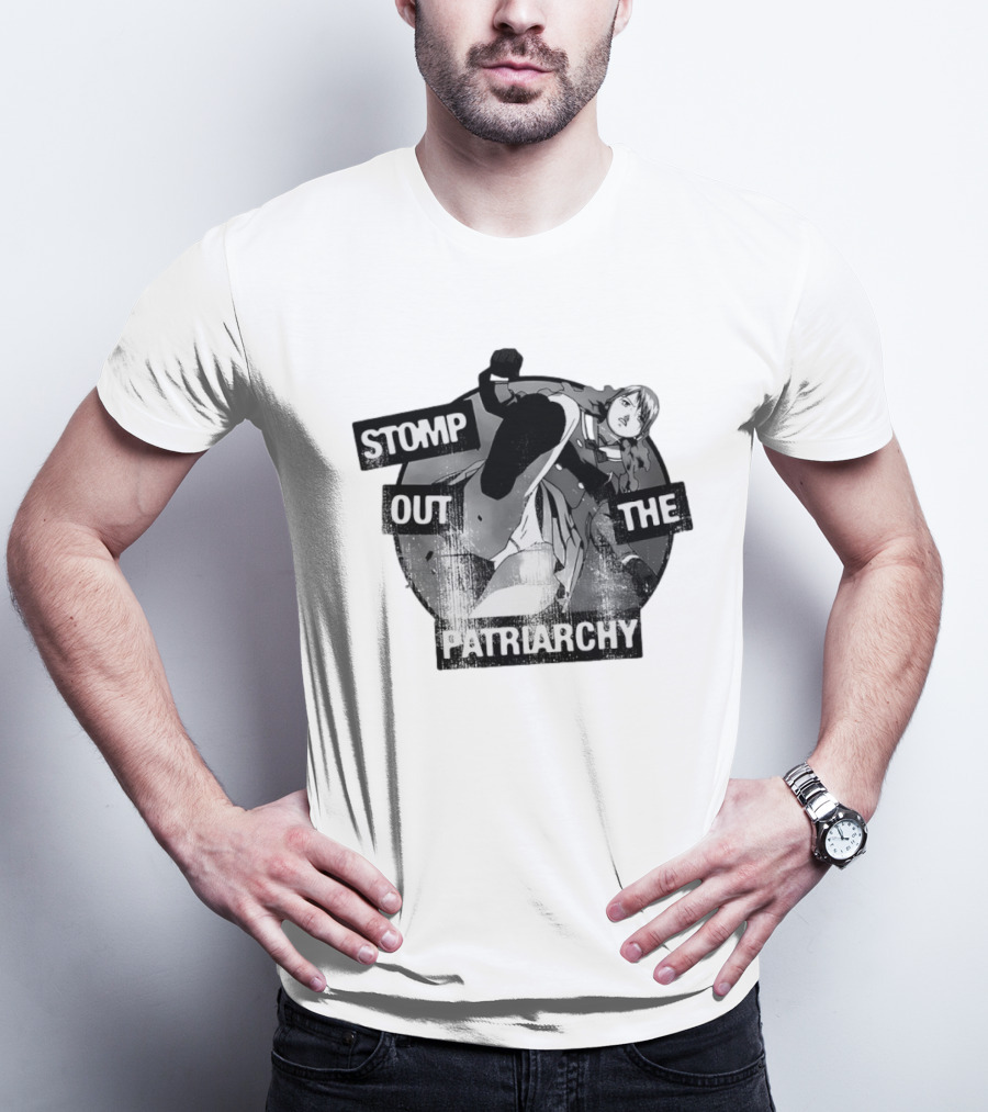 Stomp Out The Patriarchy Empowerment Manga Style Influence T-Shirt