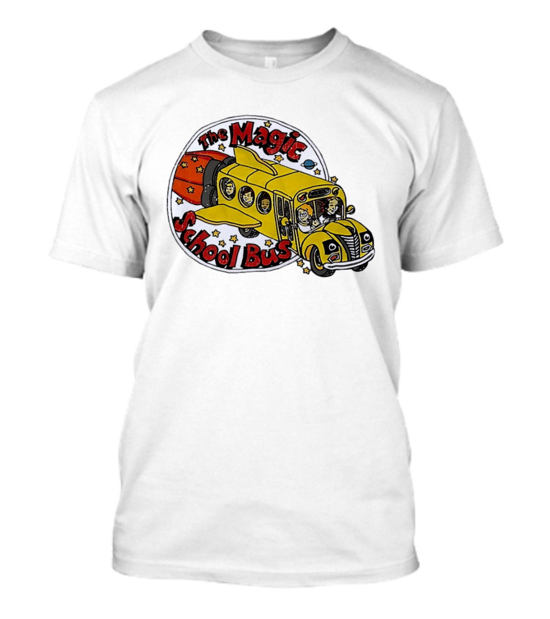 The Magic School Bus Ms Frizzle Arnold Class Characters Cartoon Rocket Bus T-Shirt