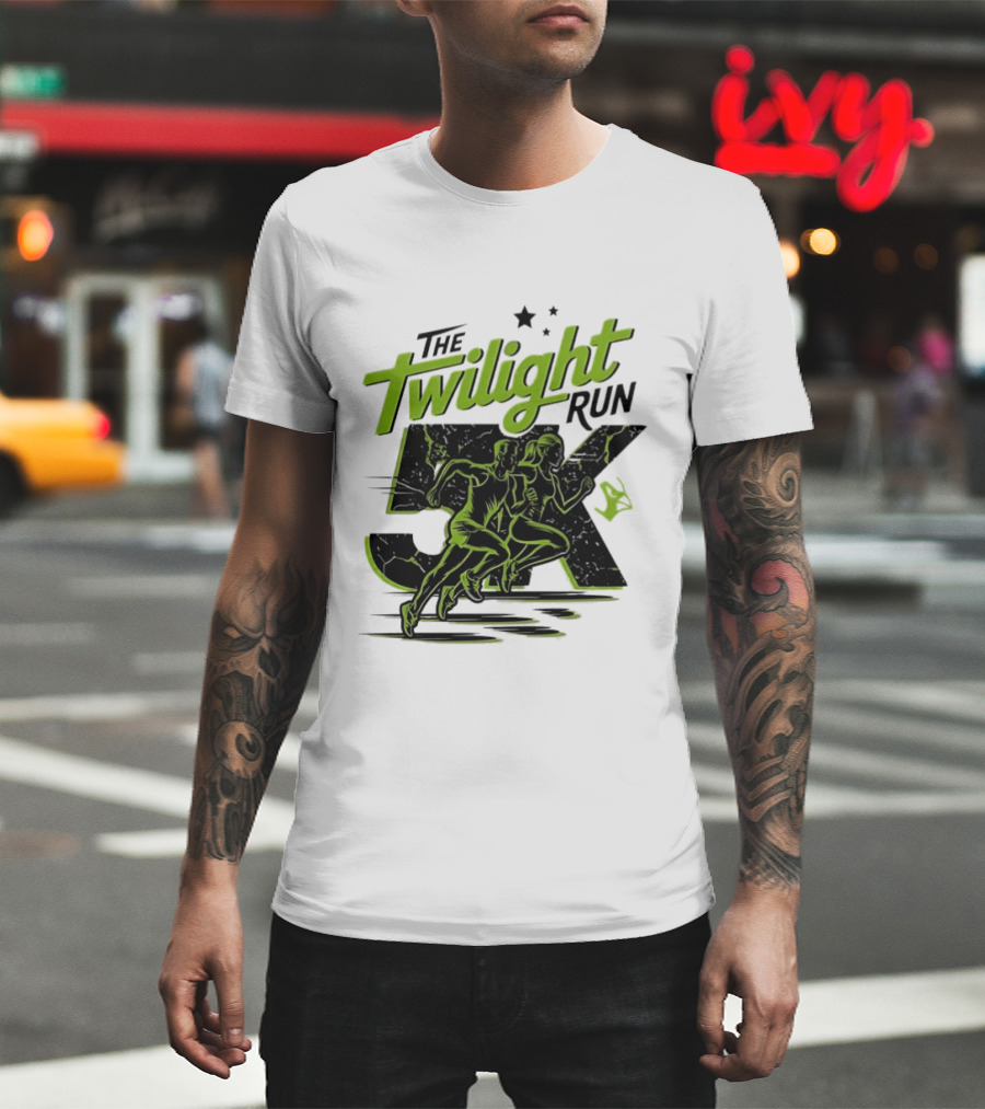 The Twilight Run 5K Runners And Stars Night Race Event T-Shirt