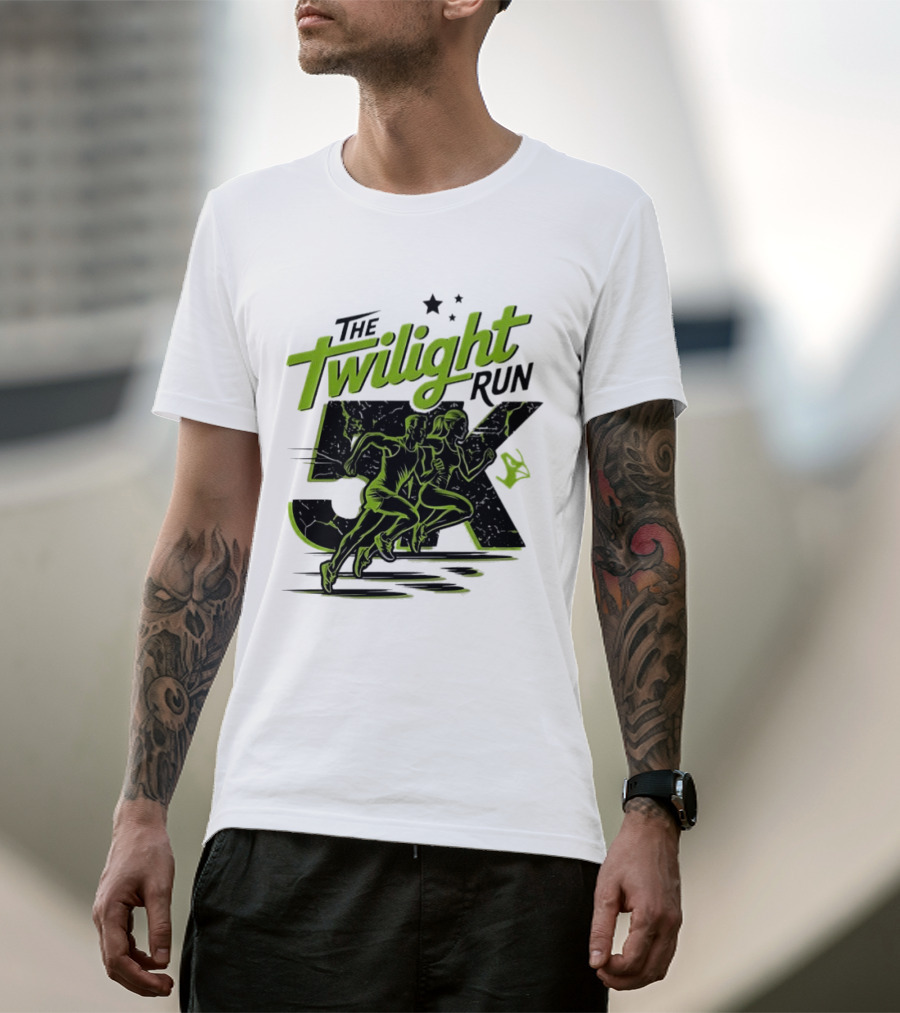The Twilight Run 5K Runners And Stars Night Race Event T-Shirt