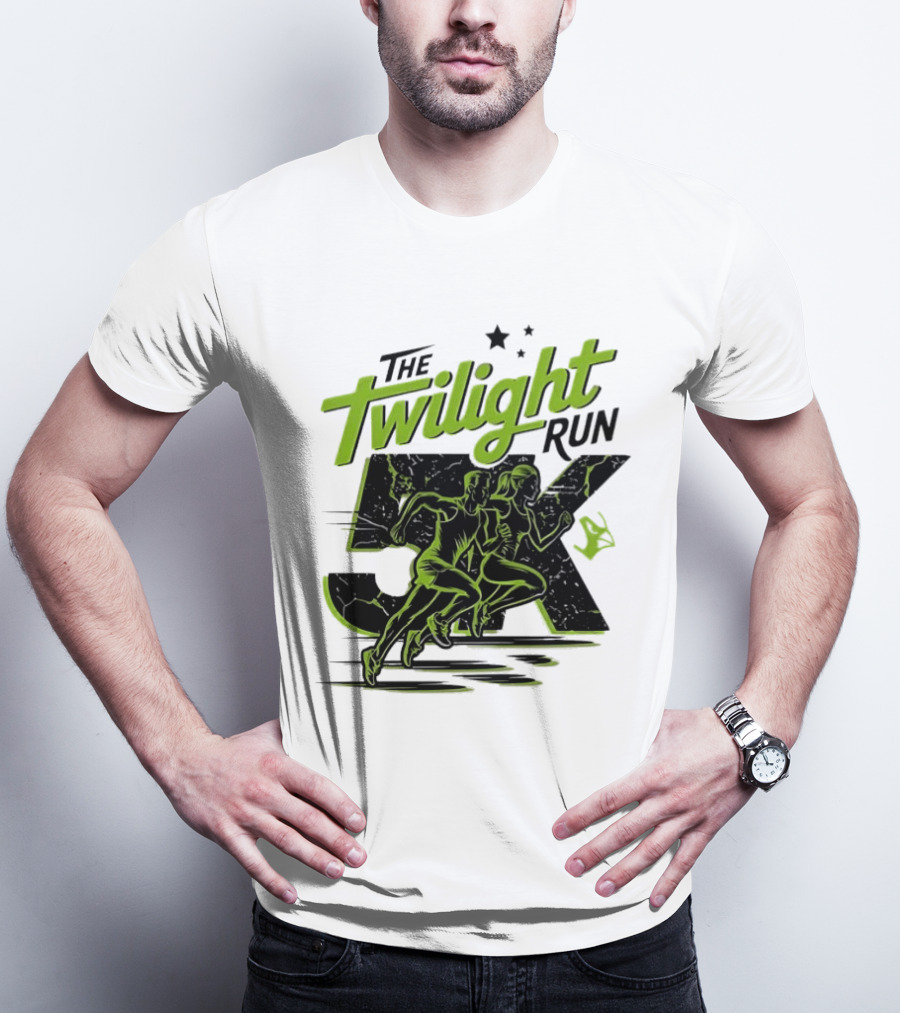 The Twilight Run 5K Runners And Stars Night Race Event T-Shirt