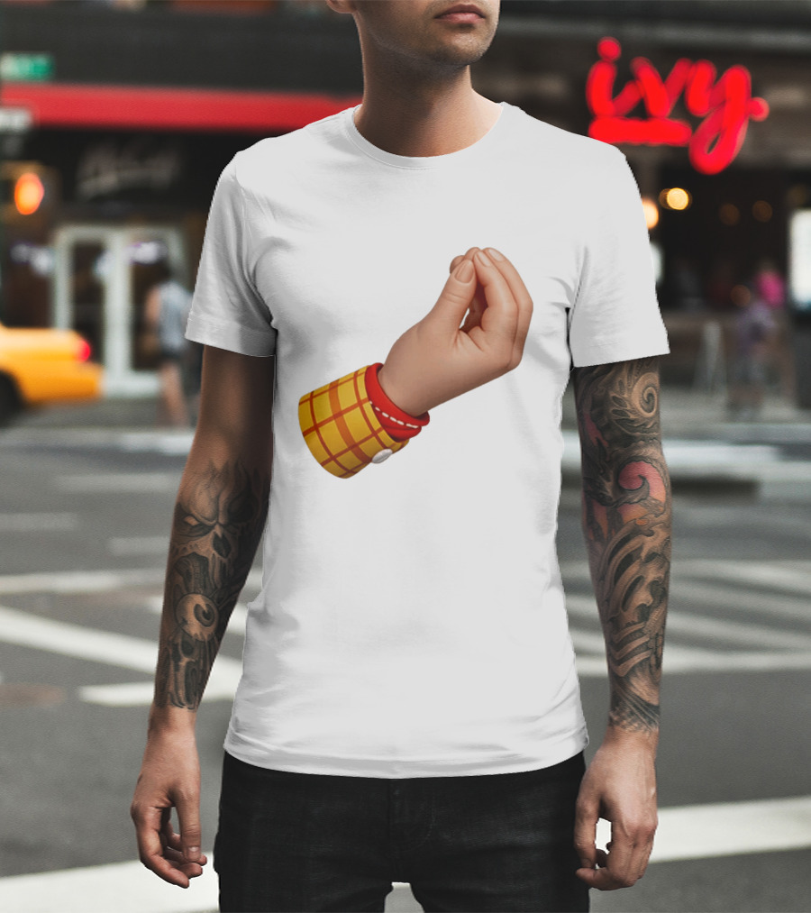 Woody's Italian Hand Gesture Pixar Character Sleeve T-Shirt