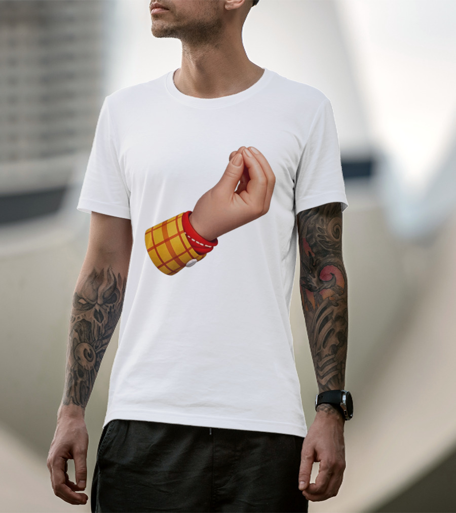 Woody's Italian Hand Gesture Pixar Character Sleeve T-Shirt