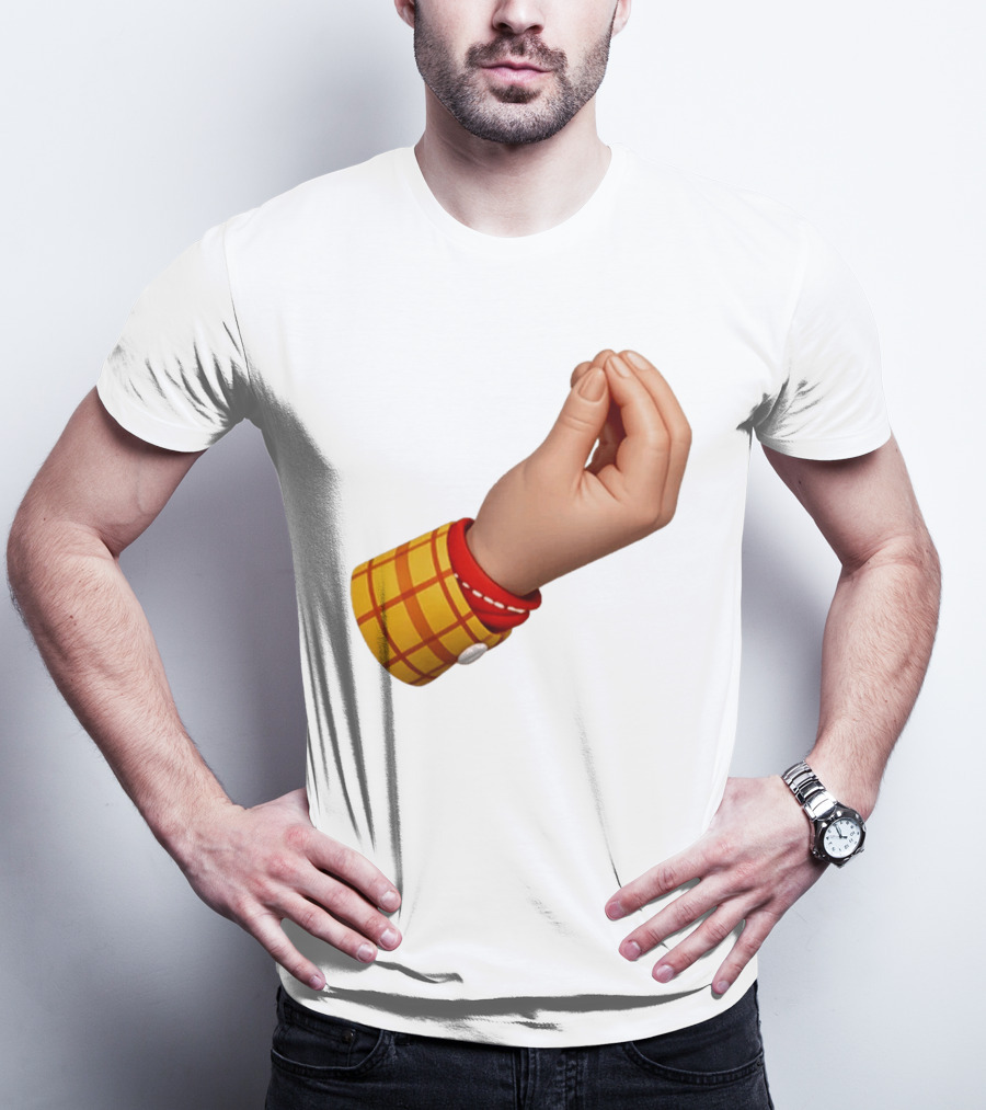 Woody's Italian Hand Gesture Pixar Character Sleeve T-Shirt