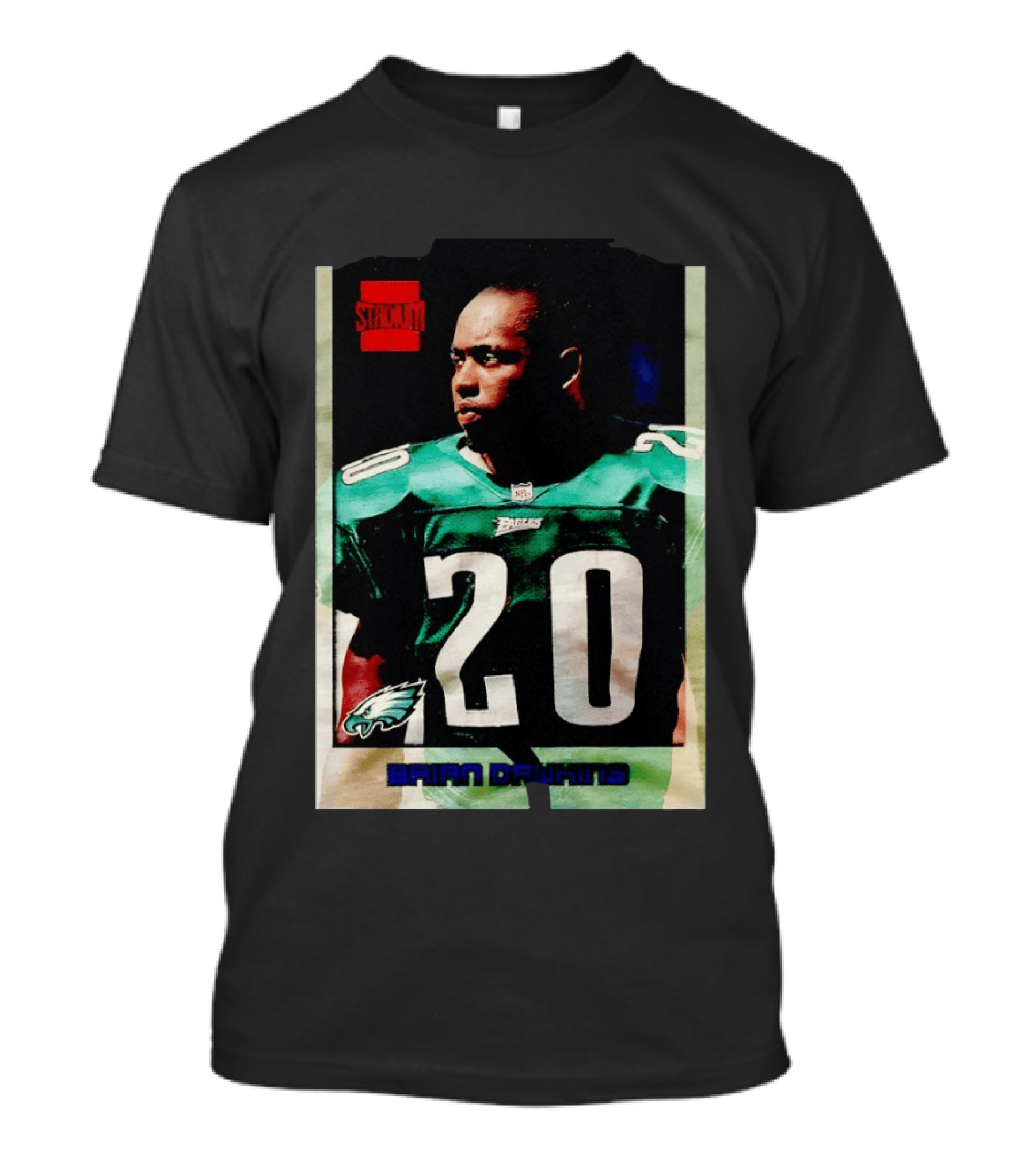 Brian Dawkins Philadelphia Eagles Stack 20 Trading Card T-Shirt