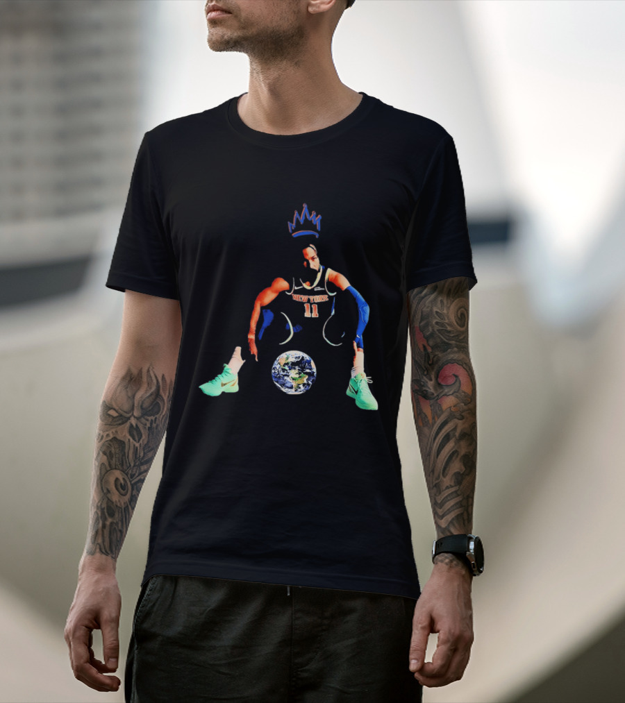 New York Knicks Jalen Brunson 11 Crown Basketball World T-Shirt