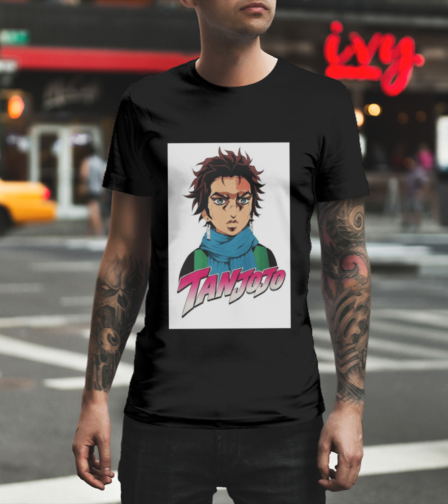 Tan JoJo Anime Manga Character Fusion T-Shirt