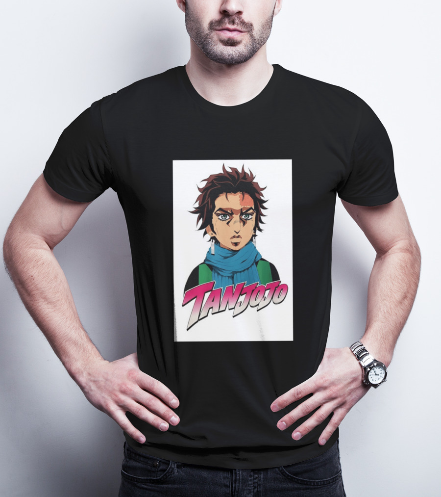 Tan JoJo Anime Manga Character Fusion T-Shirt