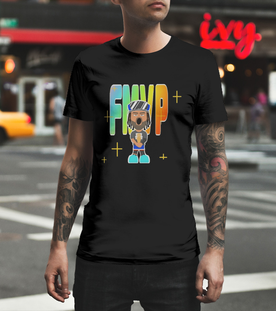 FMVP Jalen Brunson Cartoon New York Knicks 2026 Champs T-Shirt