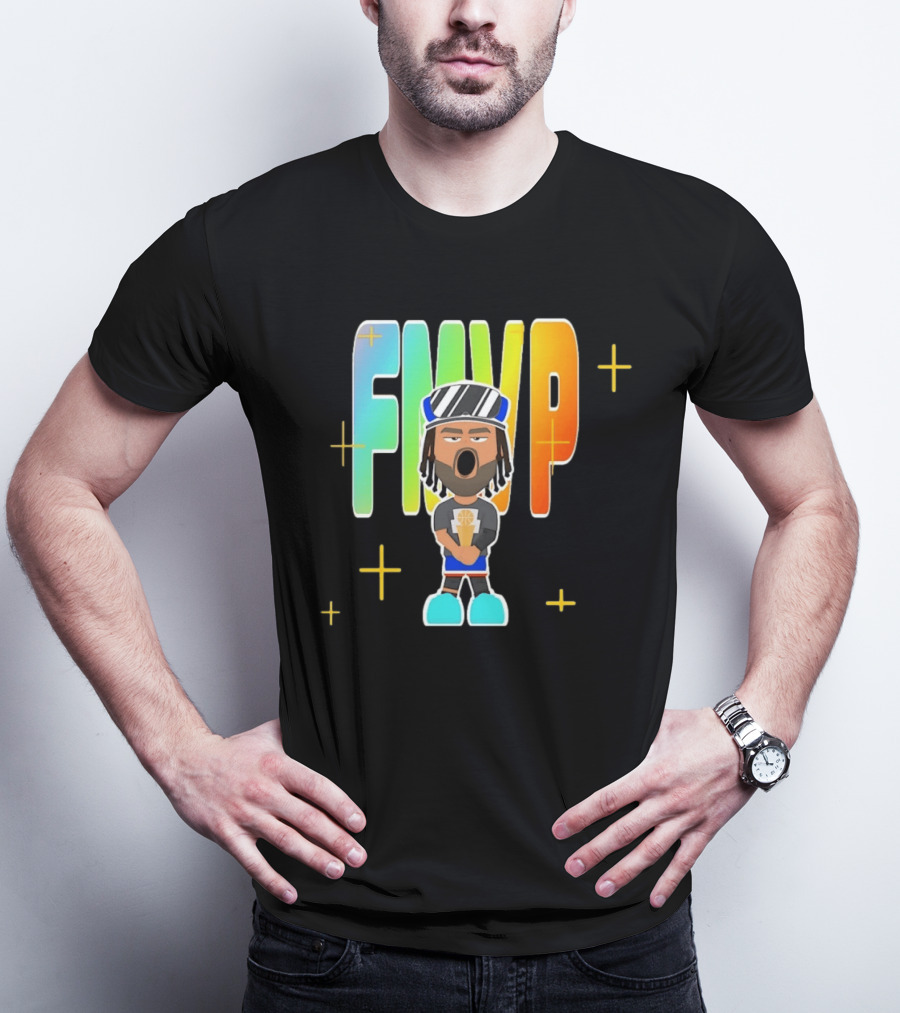 FMVP Jalen Brunson Cartoon New York Knicks 2026 Champs T-Shirt