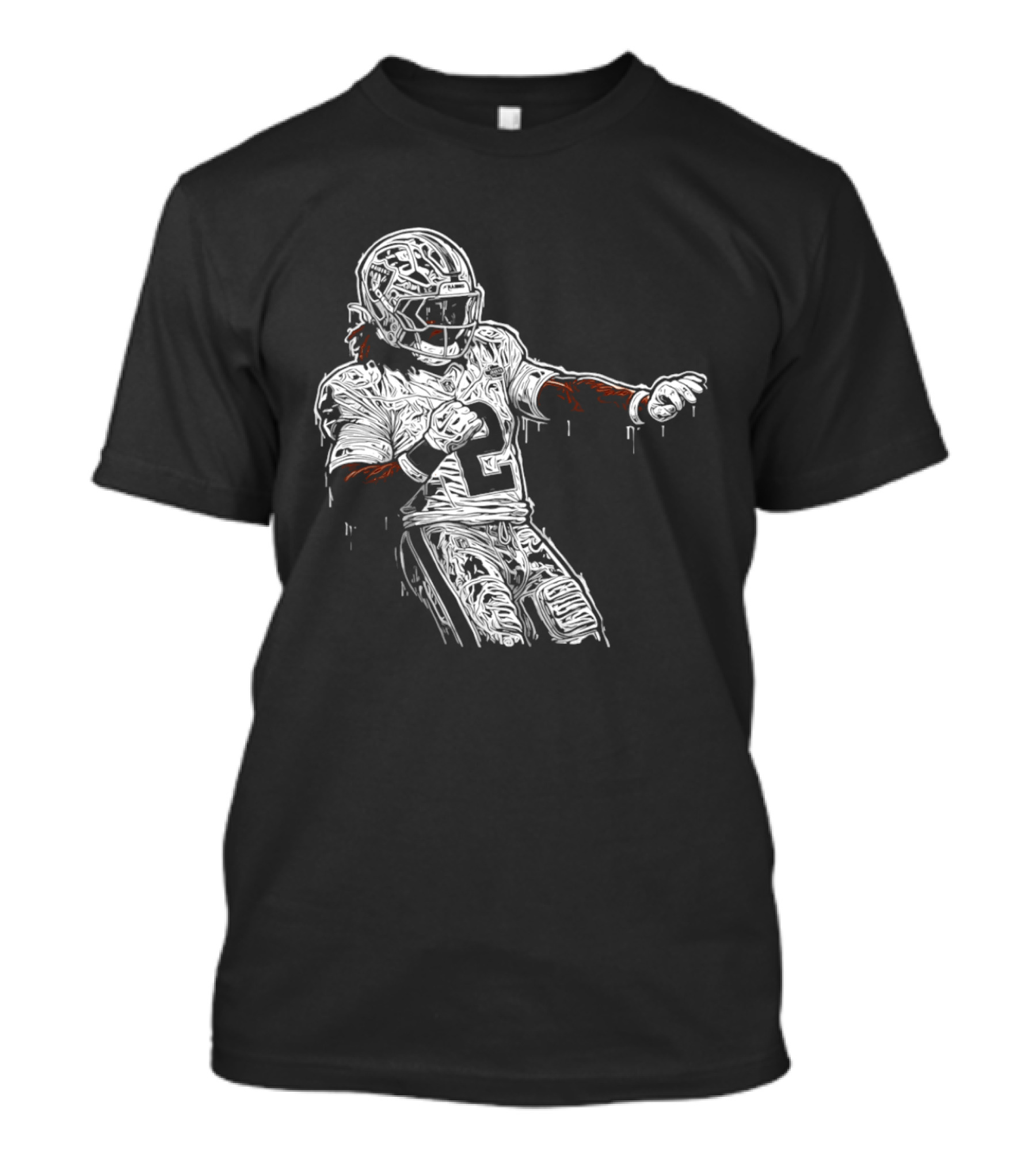 Gardner Minshew Las Vegas Raiders Drip 2 Football Player In Action T-Shirt