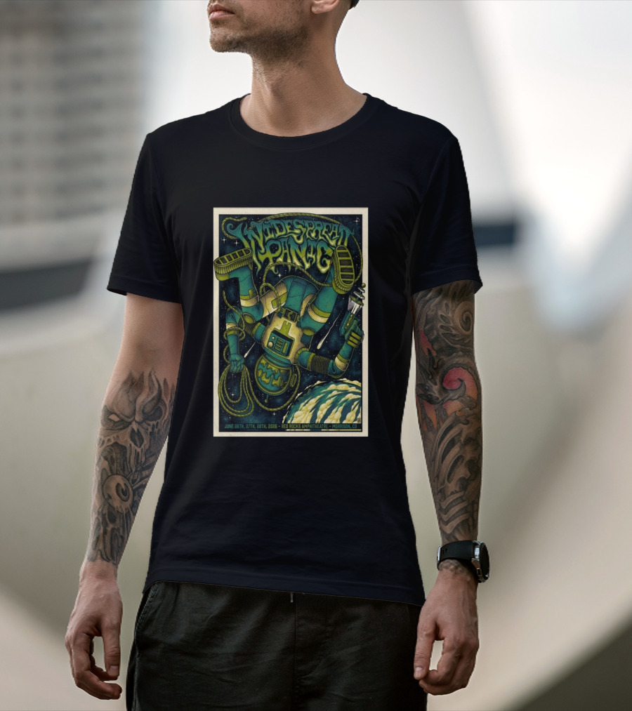 Widespread Panic Space Themed Red Rocks Amphitheatre Morrison CO June 26 27 28 2026 T-Shirt
