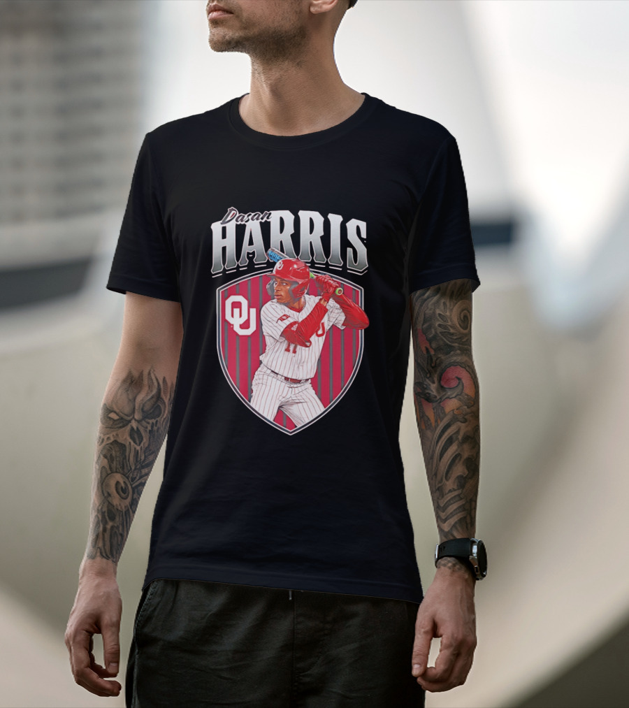 Dasan Harris Oklahoma Sooners Baseball OU T-Shirt