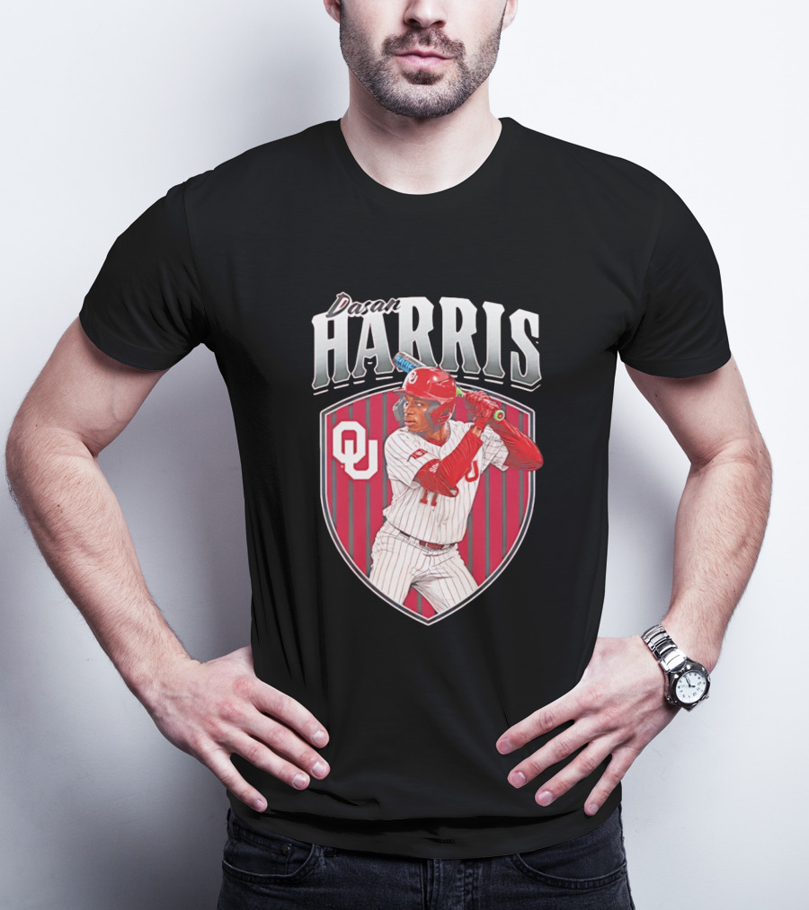 Dasan Harris Oklahoma Sooners Baseball OU T-Shirt