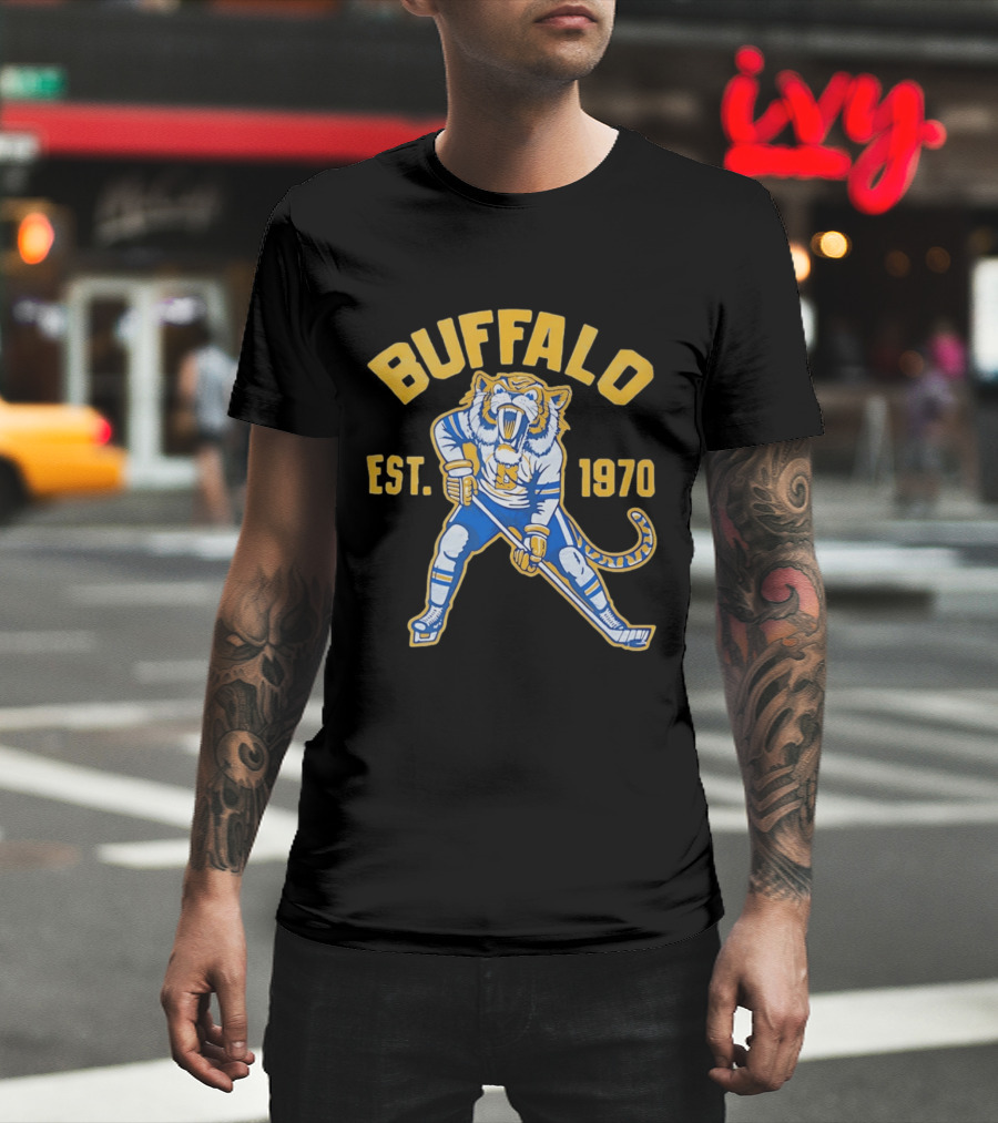 Buffalo Ice Age Hockey Tiger Est 1970 T-Shirt
