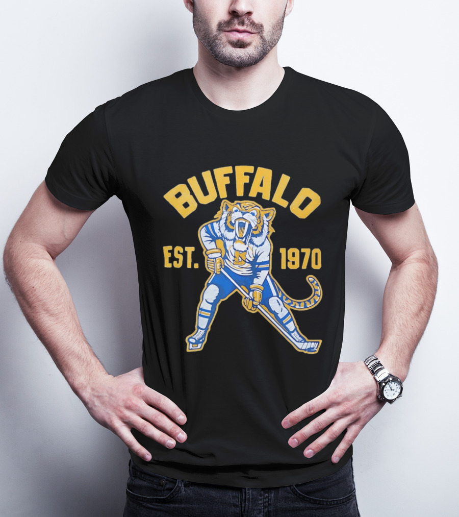 Buffalo Ice Age Hockey Tiger Est 1970 T-Shirt