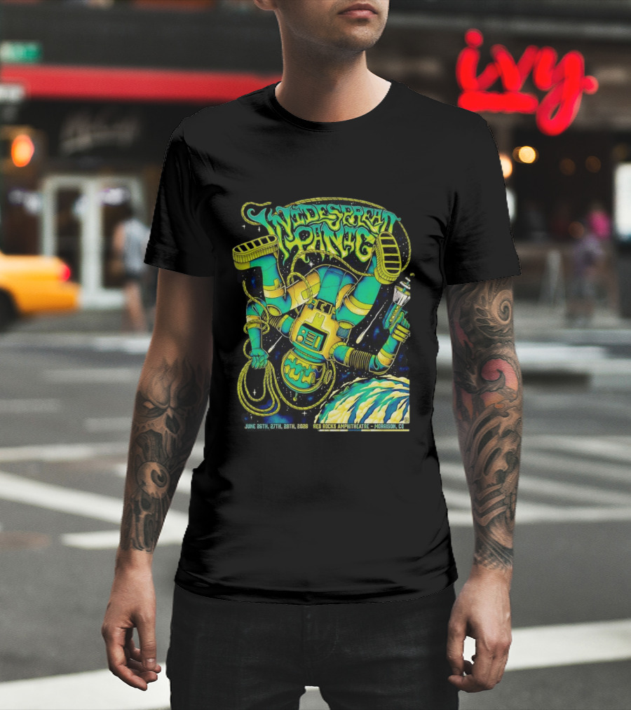 Widespread Panic Astronaut June 26 28 2026 Red Rocks Amphitheatre Morrison CO T-Shirt