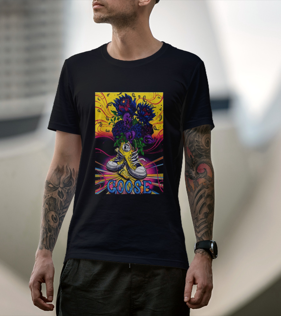 Goose Summer 2026 Tour Yellow Sneakers Floral Psychedelic T-Shirt