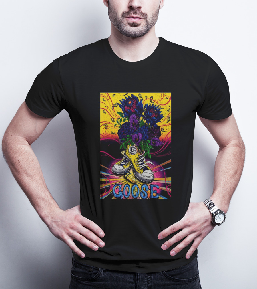 Goose Summer 2026 Tour Yellow Sneakers Floral Psychedelic T-Shirt