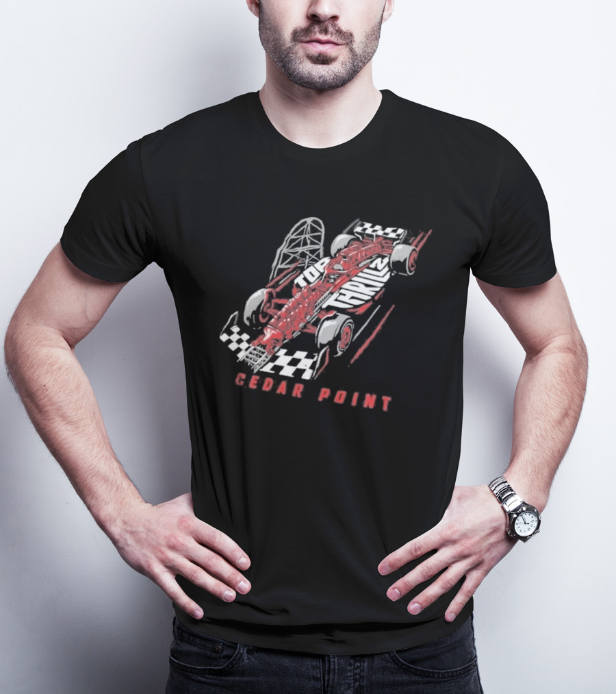 Cedar Point Top Thrill 2 GV Wordscape Racing Car T-Shirt