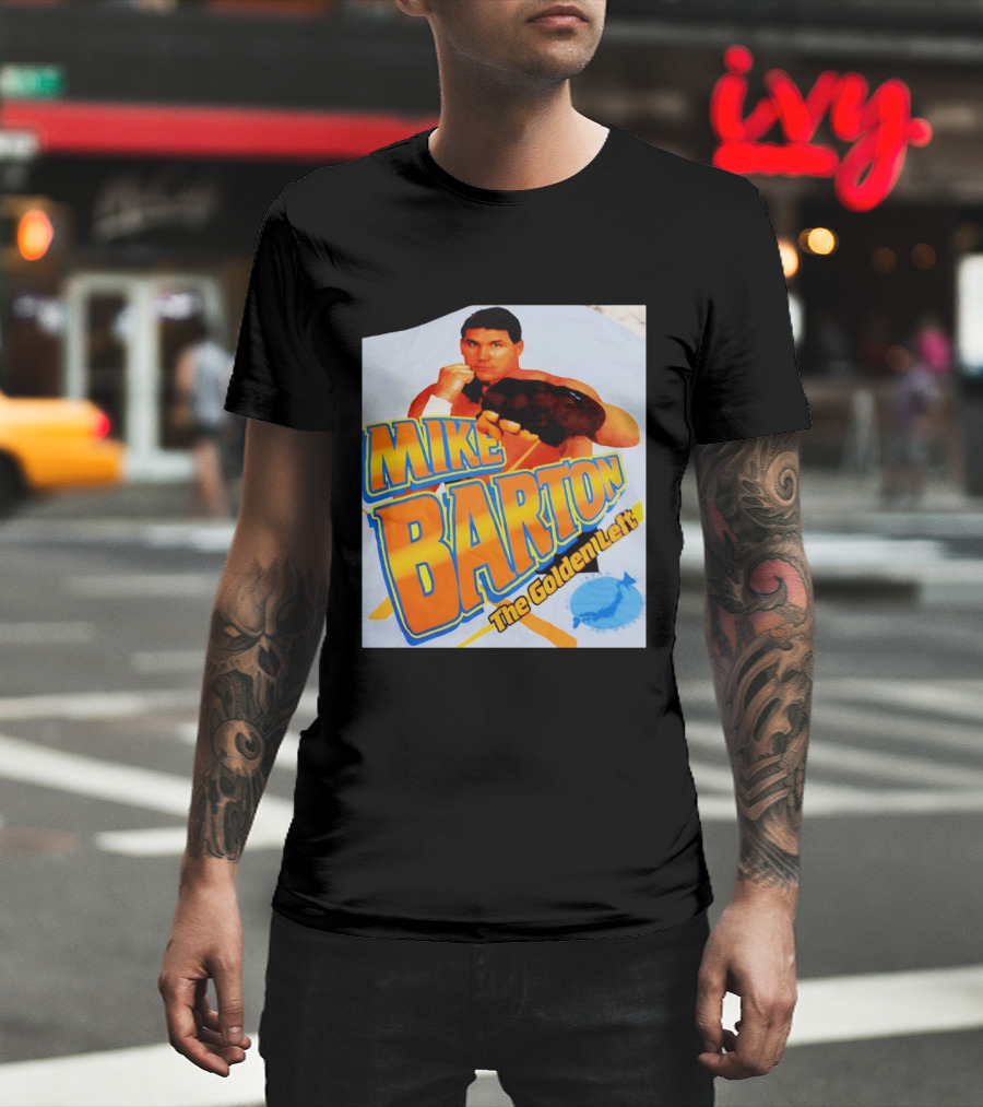 Mike Barton The Golden Left Boxer Retro Sports T-Shirt
