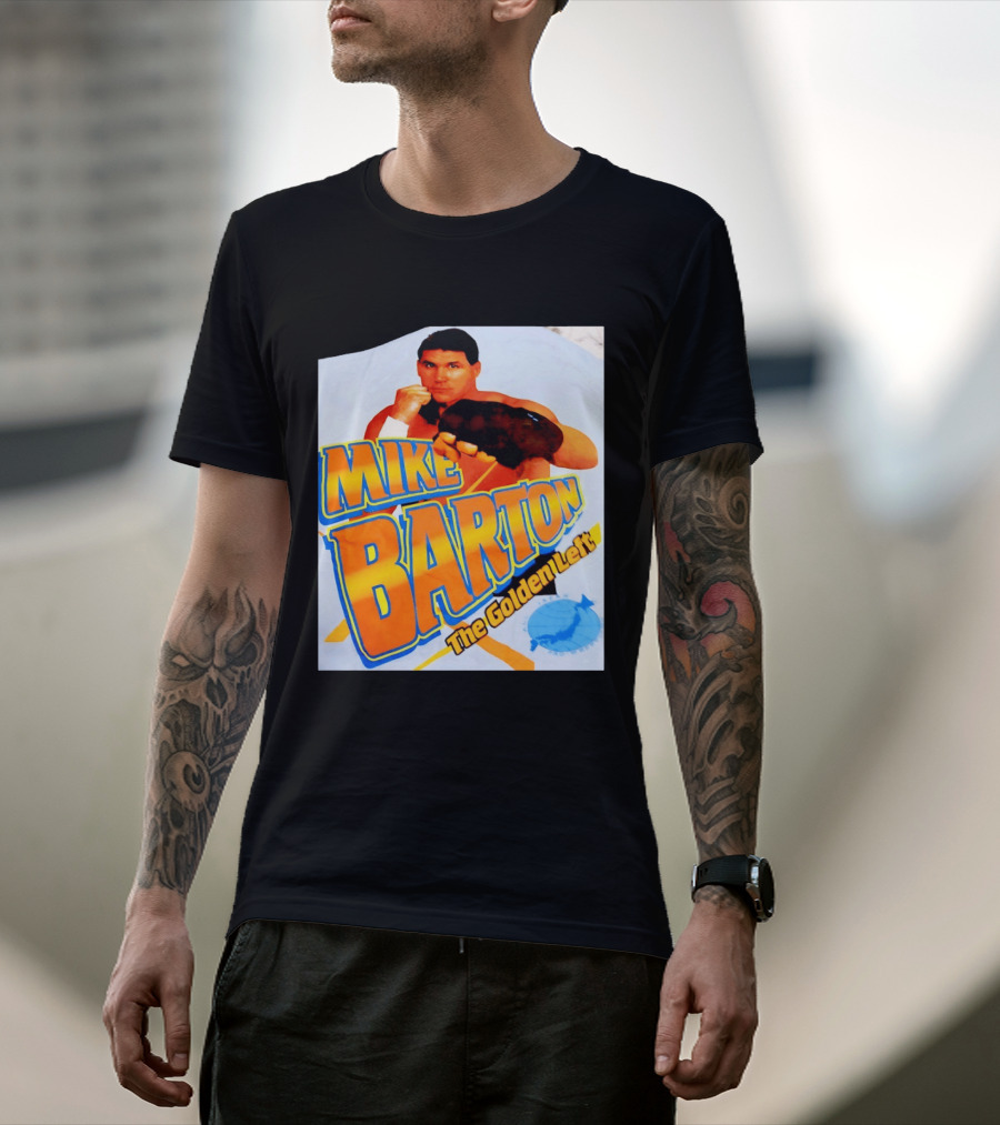 Mike Barton The Golden Left Boxer Retro Sports T-Shirt