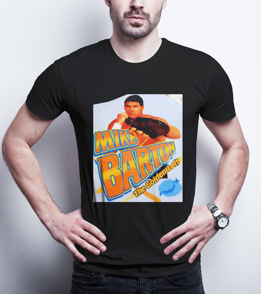 Mike Barton The Golden Left Boxer Retro Sports T-Shirt