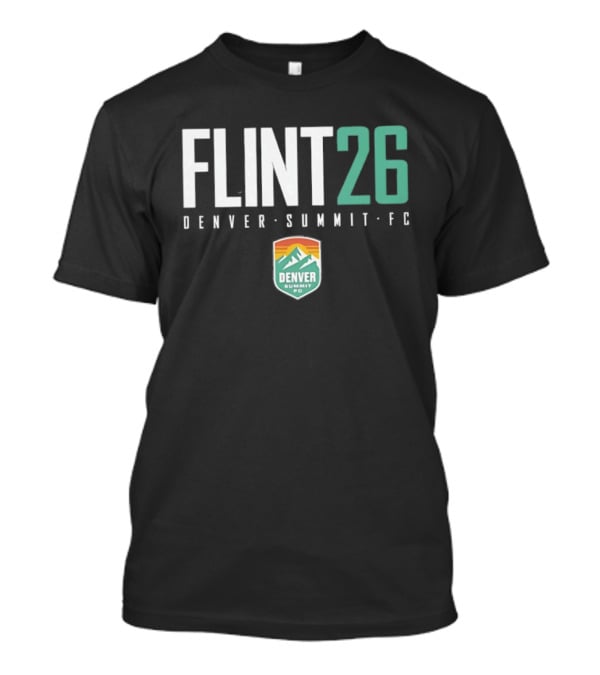 FLINT 26 Denver Summit FC Natasha Flint Name Number T-Shirt
