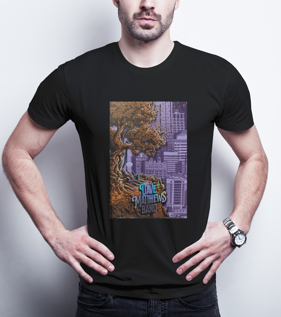 Dave Matthews Band Kansas City June 24 2026 Concert Tree Skyline T-Shirt