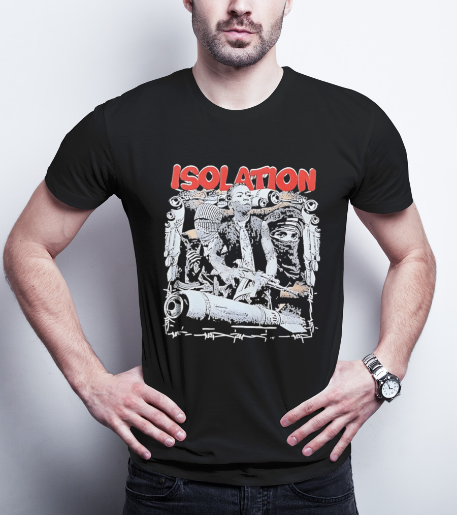 Isolation Distinctive Urban Sketch Art With Red T-Shirt