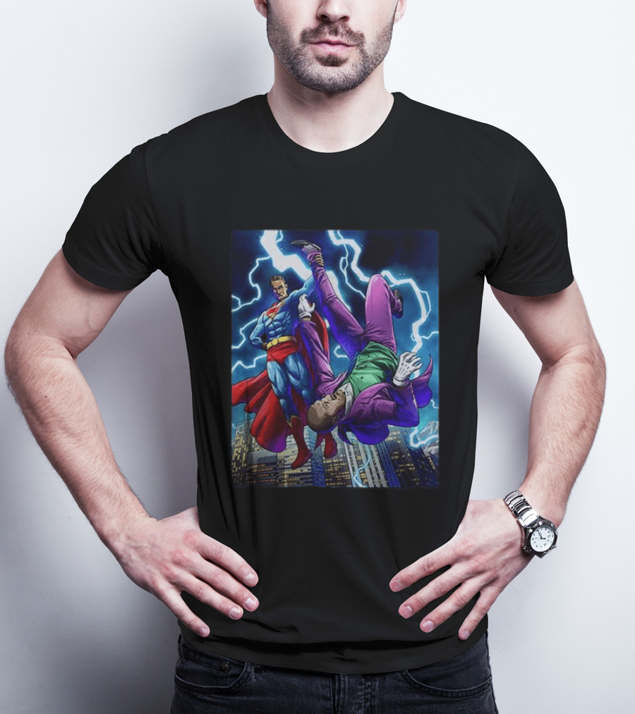 Shai Gilgeous Alexander Thunder Vs Joker And Denver Superhero Clash T-Shirt