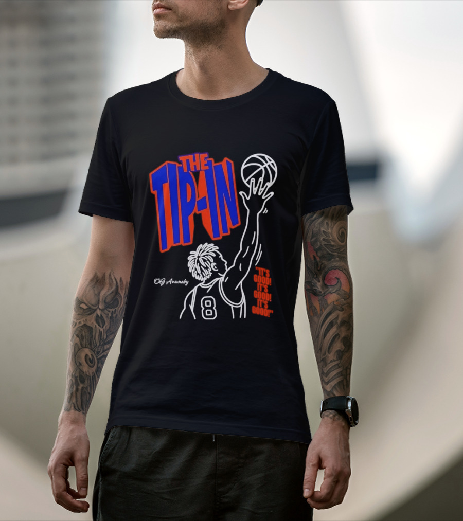 The Tip In OG Anunoby New York Knicks 2026 NBA Champs Basketball Player 8 T-Shirt