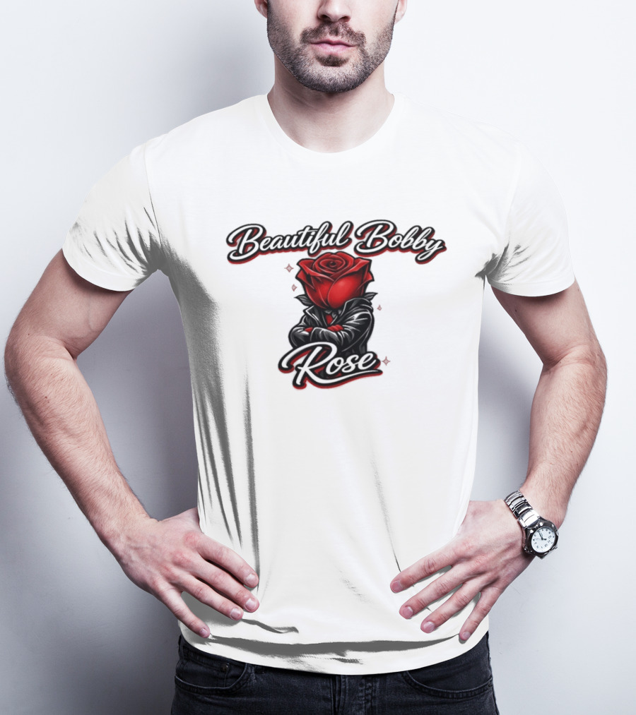 Beautiful Bobby Rose Red Flower T-Shirt