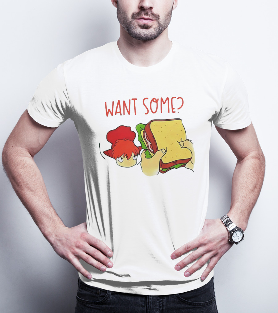 Ponyo Flinching Want Some Sandwich Scene T-Shirt