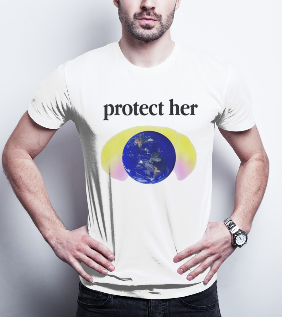 Protect Her Earth Environmental Awareness Planet Guardians T-Shirt