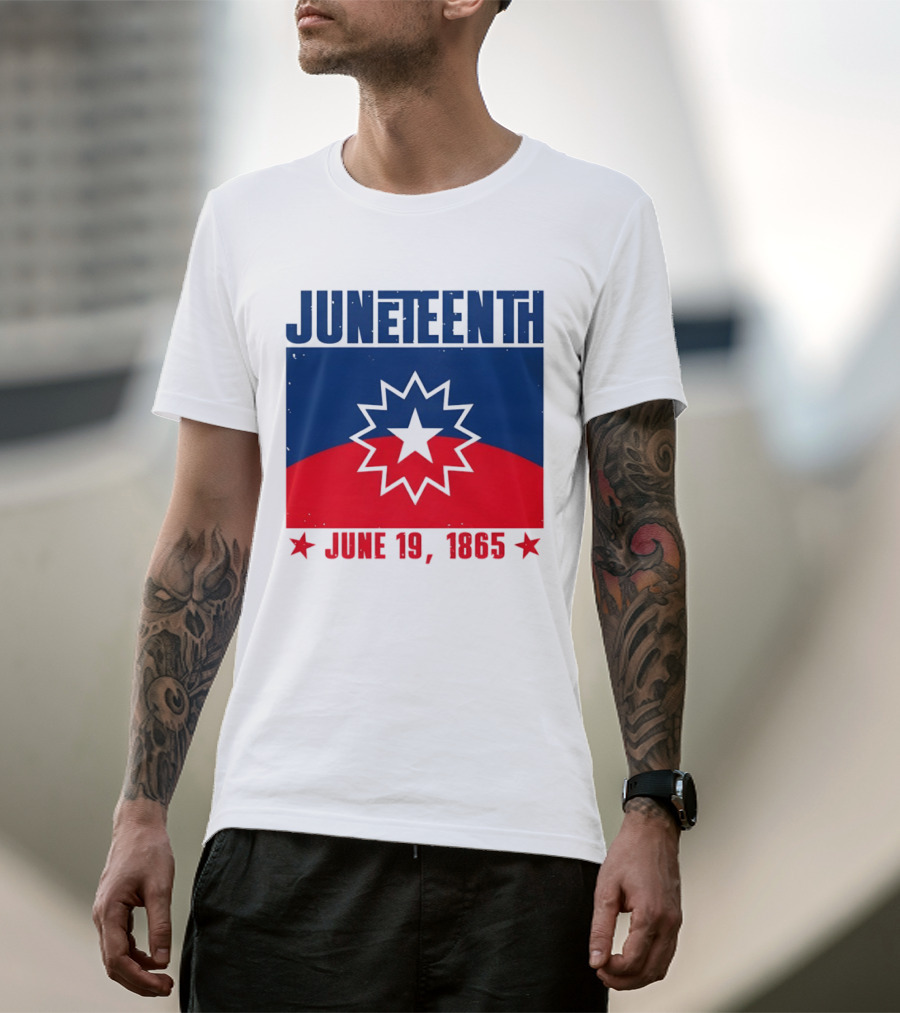 Juneteenth Red White Blue Freedom Flag June 19 1865 Emancipation Day T-Shirt