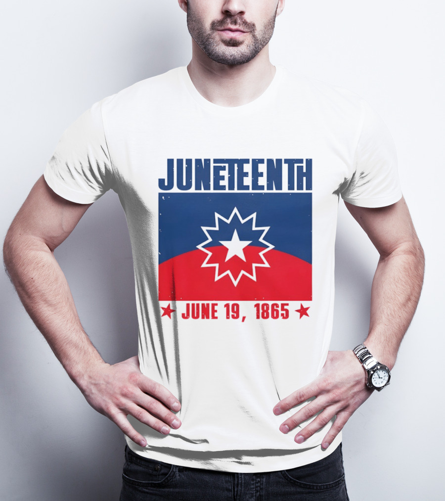 Juneteenth Red White Blue Freedom Flag June 19 1865 Emancipation Day T-Shirt
