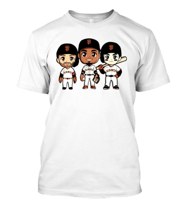 San Francisco Giants Chibi Players MLB Baseball Giants Team Sports Characters T-Shirt