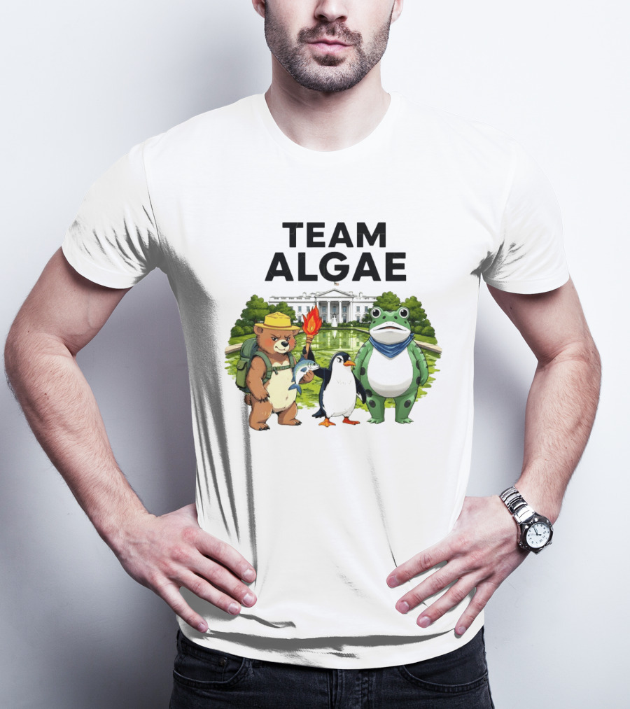 Team Algae Frog Penguin Bear White House 2026 Make Algae Great Again T-Shirt