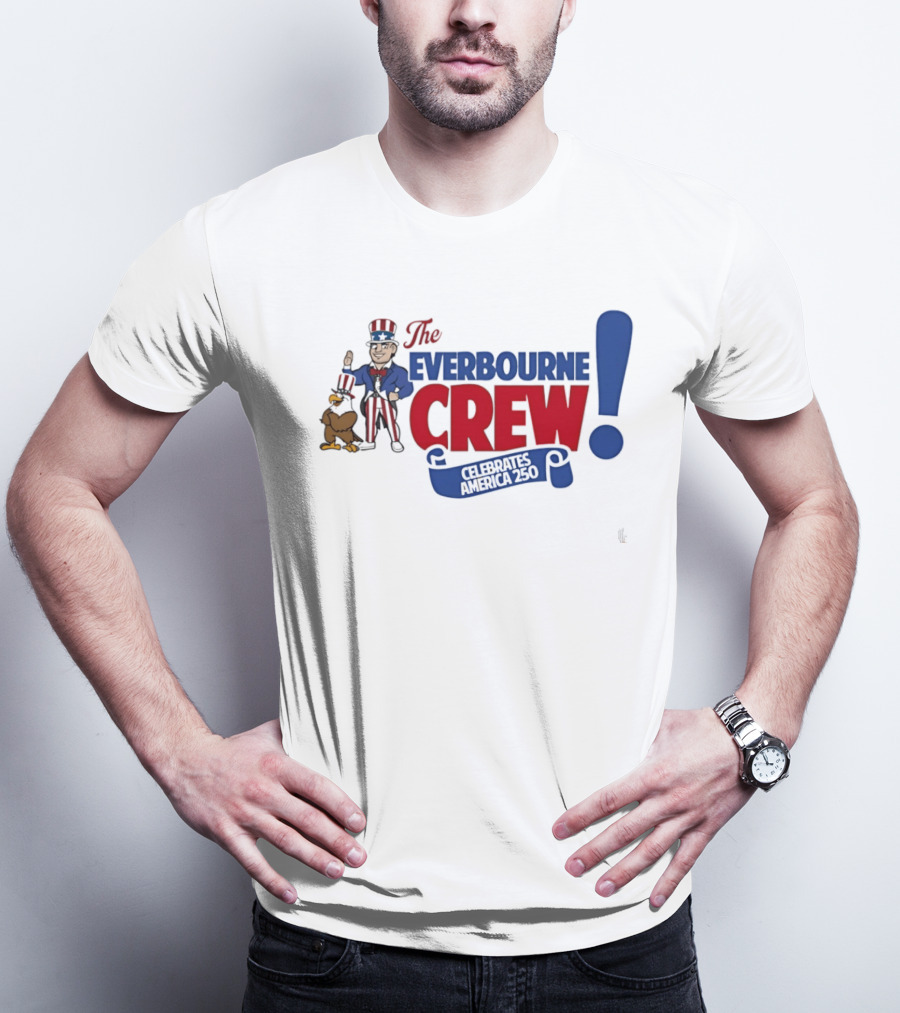 The Everbourne Crew Celebrates America 250 With Patriotic Character And Eagle T-Shirt