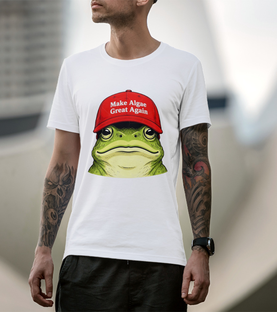 Frog Team Algae Make Algae Great Again Hat Patriotic American Flag 2026 T-Shirt