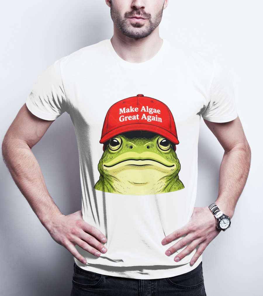 Frog Team Algae Make Algae Great Again Hat Patriotic American Flag 2026 T-Shirt