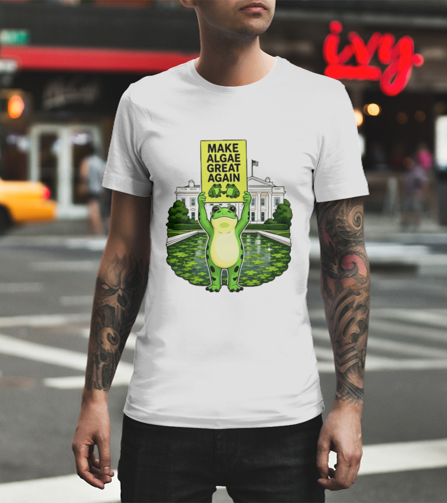 Frogs Team Algae Make Algae Great Again At White House 2026 T-Shirt